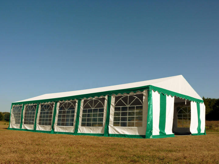 Párty stan Economy 3 x 6 m zeleno-bílý | Hawaj.cz